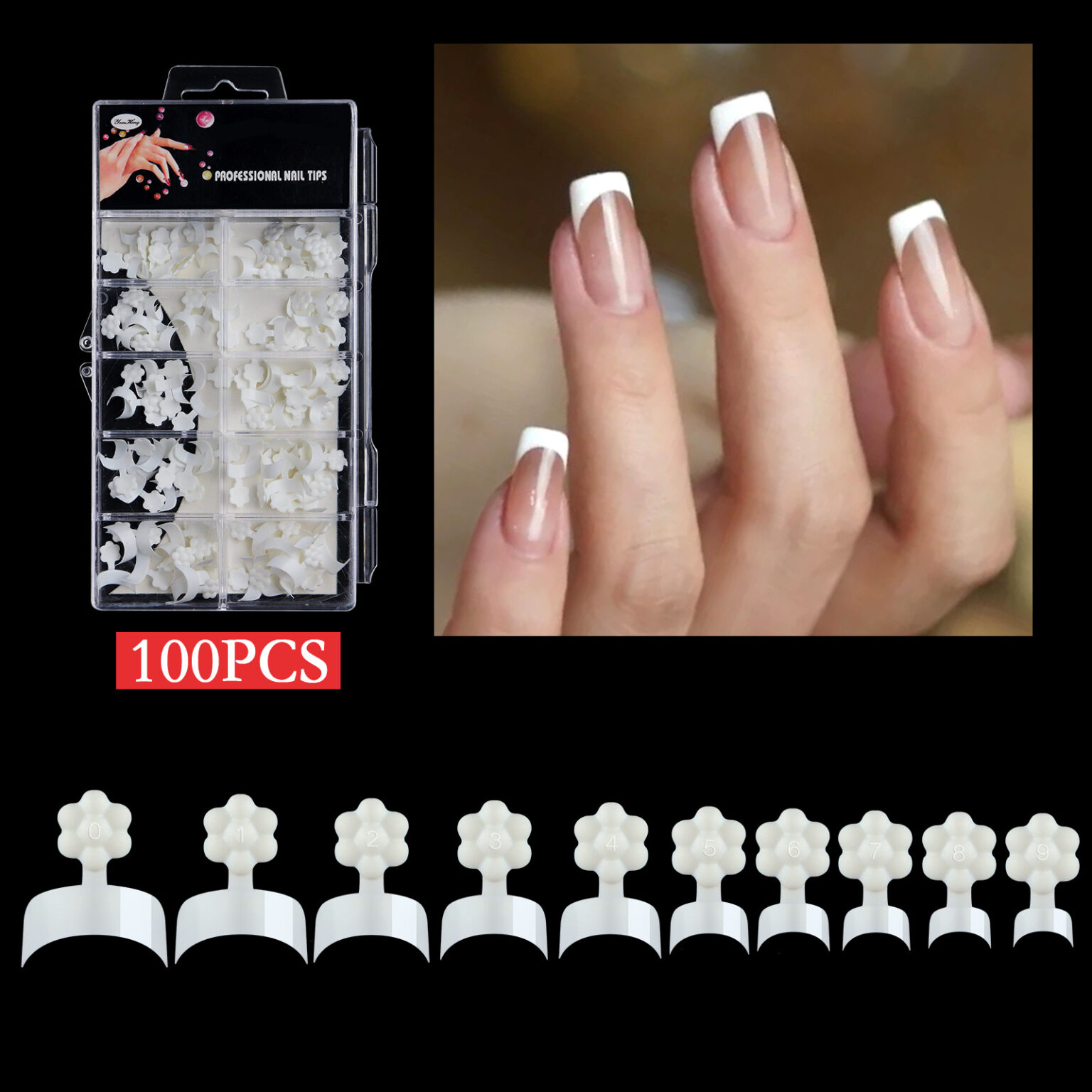 French Short Style False Nails